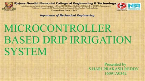 Micro Controller Based Drip Irrigation System Ppt