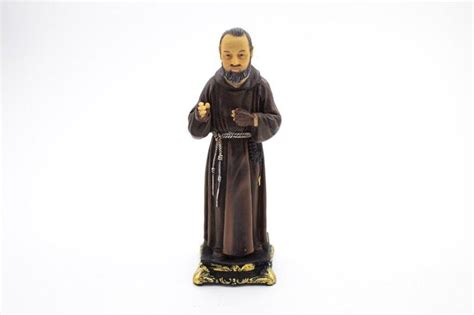 Imagem São Padre Pio Importada Di Angelo Resina cm Amém Decoração Religiosa Imagem Padre