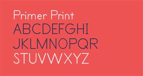 Primer Print Free Font What Font Is