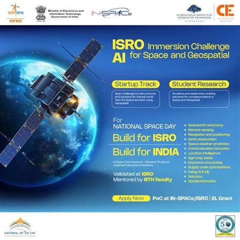 Space Ai Spacetech Ai Isro Innovation Opportunity Iiith Cie Iiit Hyderabad