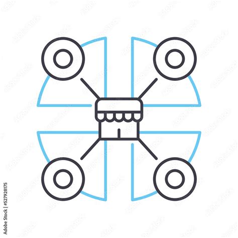 Photo And Art Print Market Segmentation Line Icon Outline Symbol Vector