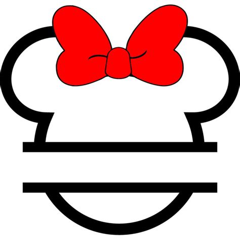 Minnie Head Split Svg Disney Mickey Mouse Svg Mickey Clipa Inspire