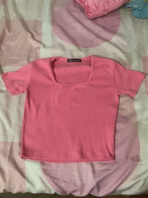 Zara Pink Top Womens Fashion Tops Blouses On Carousell