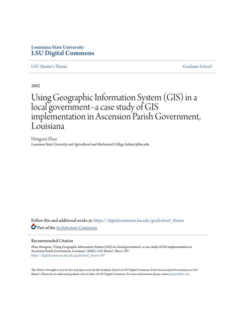 Using Geographic Information System Gis In A Local Government Pdf