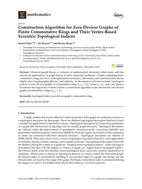 Construction Algorithm For Zero Divisor Graphs Of Comm Ring Download