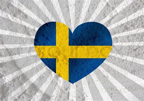 Love Sweden Flag Sign Heart Symbol On Stock Image Colourbox