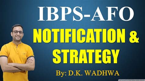 Ibps Afo Notification 2023 24 Ibps Afo Strategy Youtube