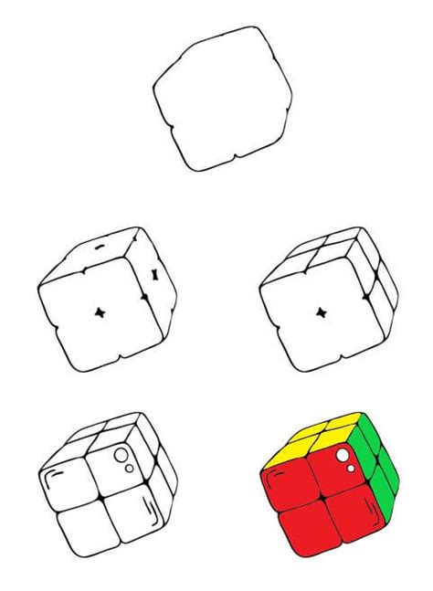 10 Facile et Simple Idées de dessin Rubiks Cube Comment dessiner