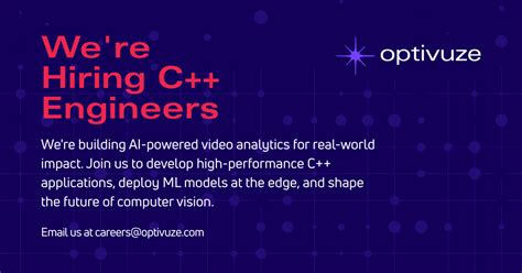 C Software Engineer Core Engine Development Optivuze