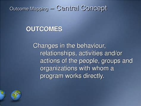 PPT Outcome Mapping PowerPoint Presentation Free Download ID