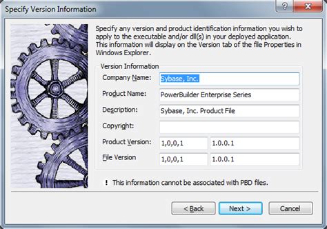 Deployment How To Customize Powerbuilder Specify Version Information