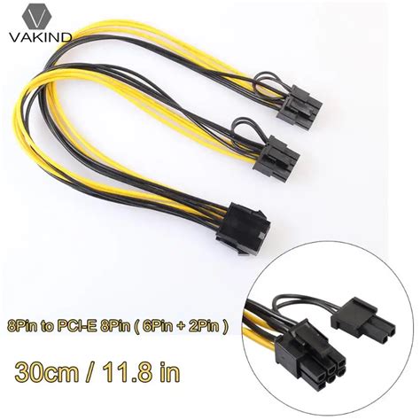 2Pcs CPU 8Pin Female To Graphics Video Card Double 2 PCI E PCI Express PCIe 8Pin 6Pin 2Pin