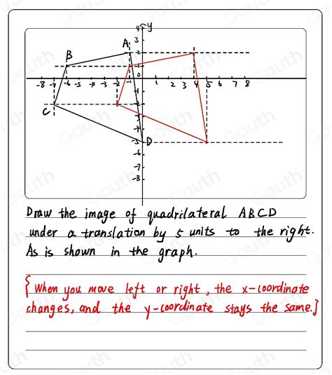 Solved Draw The Image Of Quadrilateral Abcd Under A Translation By 5