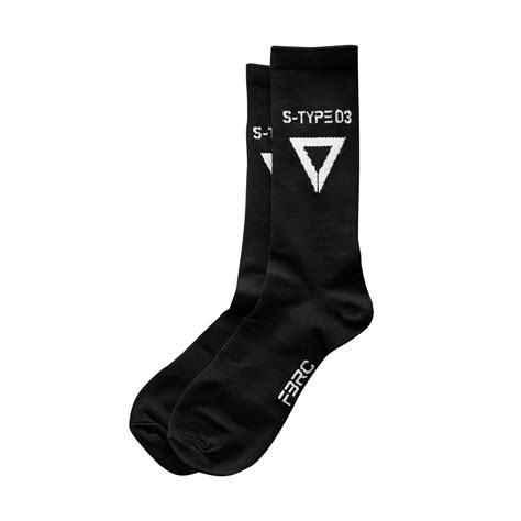 S Type 03 Black Crew Socks Fabric Of The Universe
