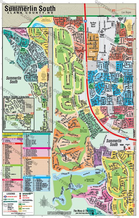 Summerlin Map Las Vegas Nevada Summerlin South Nevada Nv 89135