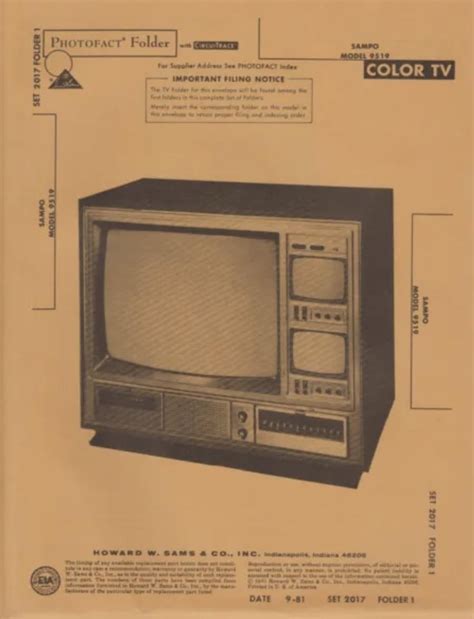 Rare Sampo 9519 Tri Screen 19” Color Tv 1981 R The1980s
