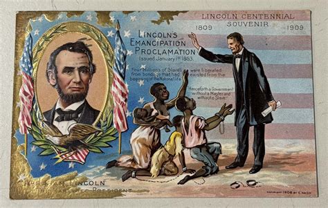 At Auction Antique 1909 Abraham Lincolns Emancipation Proclamation W