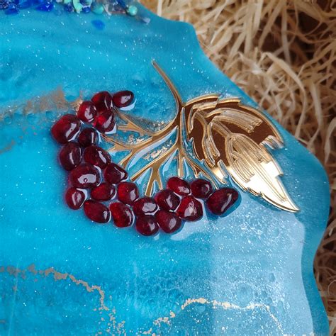 ᐉ Годинник настінний Жеода серця з гербом з епоксидної смоли ручної роботи 50х40 см ЧЕС00000066