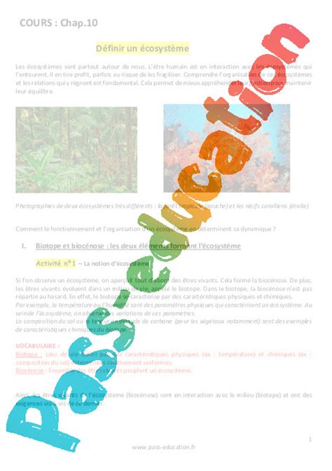 Séquence Fiche De Préparation Svt 5ème Pdf à Imprimer