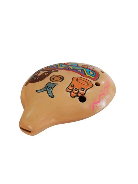 Ocarina De Greda Blanca Modelo Andino