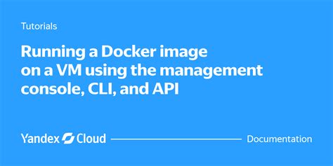 Running A Docker Image On A Vm Using The Management Console Cli And
