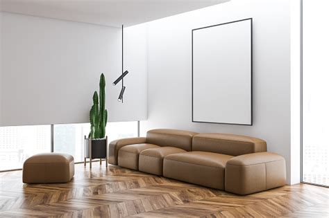 포스터와 현대 사랑 스러운 거실 소파 인테리어 회색 콘크리트 벽에 복사 공간 3d 렌더링 Mockup 0명에 대한 스톡 사진 및 기타 이미지 Istock