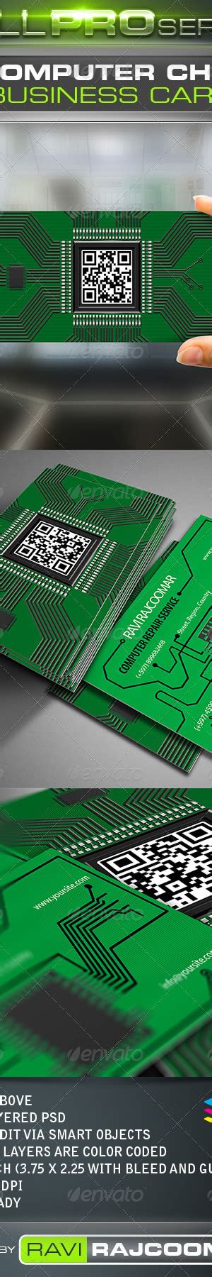 Circuit Board Business Card Print Templates Graphicriver