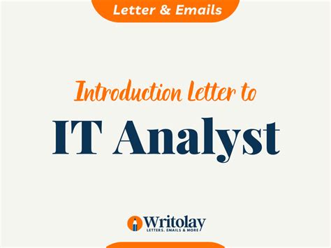 It Analyst Introduction Letter Templates