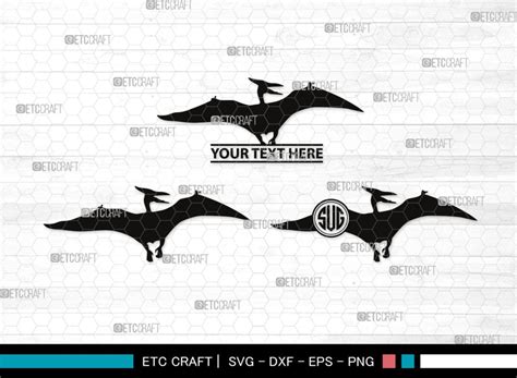Pteranodon Monogram Pteranodon Silhouette Pteranodon Svg Pteranodon Dinosaur Svg Dino Svg