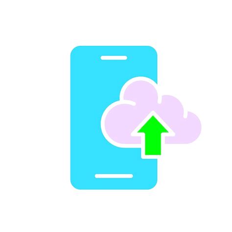 Premium Vector Smartphone With Cloud Saving Line Icon Gadget Multimedia Touchscreen Call
