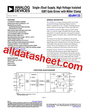 EVAL ADUM4135EBZ Datasheet PDF Analog Devices