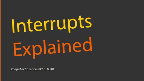 computer interrupts explained youtube
