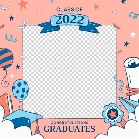 Premium Vector Hand Drawn Class Of 2022 Frame Template