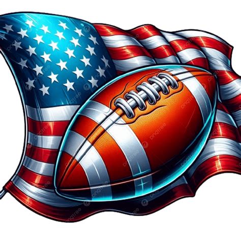Beautiful Football With America Flag Football With America Flag