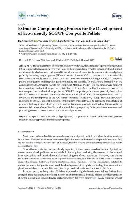 Pdf Extrusion Compounding Process For The Development Of Eco Dokumen Tips