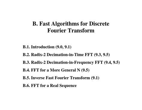 b fast algorithms for discrete fourier transform word文档在线阅读与下载 无忧文档