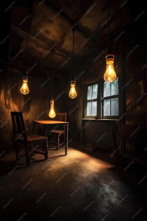 Premium Ai Image Led Light Bulbs Illuminating A Dark Room Created