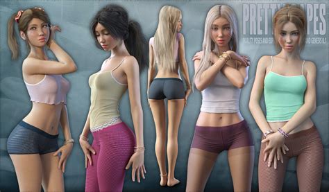 Pretty Shapes Poses For Genesis 81 Female Daz Content By Sagittarius A