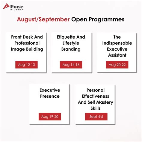 Poise Nigeria Limited On Linkedin Trainingprogrammes Openprgrammes