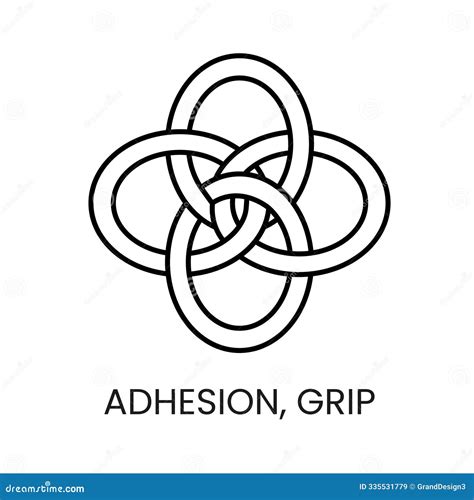 Vector Adhesion And Grip Icon With Editable Stroke Stock Illustration