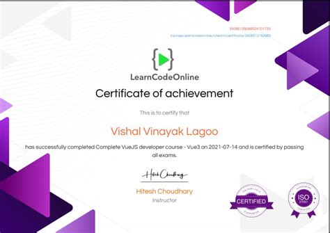 Completed Vuejs Developer Course Today At It Was A