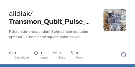 GitHub Alidiak Transmon Qubit Pulse Optimal Control Pytorch Time
