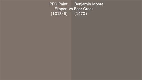 Ppg Paint Flipper 1018 6 Vs Benjamin Moore Bear Creek 1470 Side By
