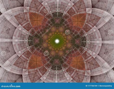 Kaleidoscope Abstract Sacred Geometry Ethnic Fractal Artwork Stock