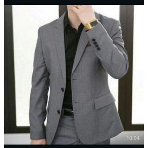 Jual Jas Pria Warna Abu Hitam Jas Blazer Pria Size Jumbo Shopee