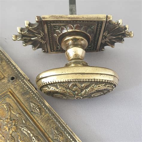Victorian Classical Revival Door Plate And Knobs Architectural Decor