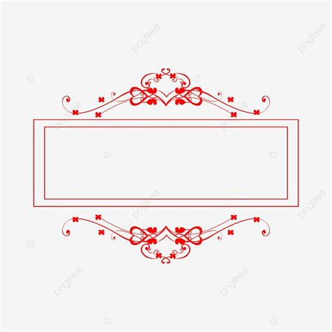 Red Border Design PNG Image Red Border Design Texture Border Design Red Decorative Pattern