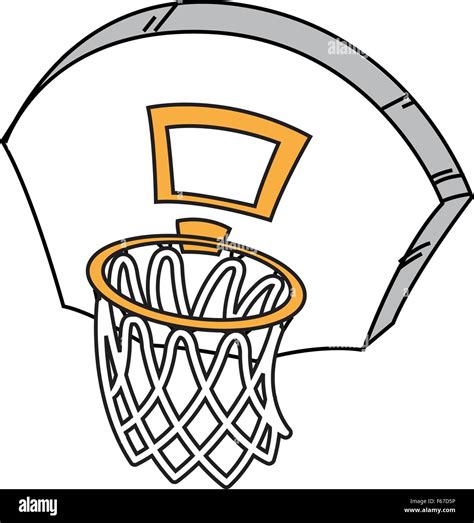 Cartoon Basketball Hoop Net And Backboard Stock Vector Image And Art Alamy