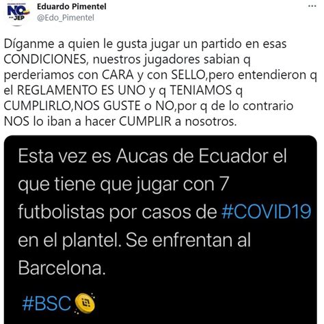 Eduardo Pimentel respondió con insultos las críticas por no aplazar
