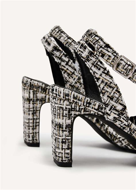 Linzi Bexley Bexley Blackwhite Tweed Pointed Toe Court Heel Matalan